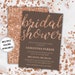 Rose Gold Bridal Shower Invitation | Bridal Shower Invitation Template ...