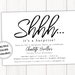 Shh It's a Surprise Party Invitation Printable | Surprise Party ...