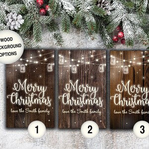 Rustic Happy Holidays Card With Photo | Holiday Card Photo | Holiday ...