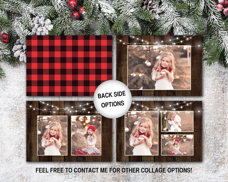 Rustic Christmas Card With Photo Christmas Card Photo | Etsy