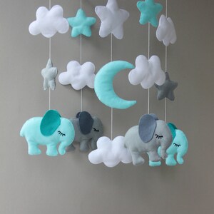 Elephant Baby Mobile, Elephant Crib Mobile, Elephant Nursery, Elephant ...