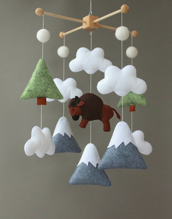 Bison Mobile Buffalo Mobile Woodland Mobile | Etsy