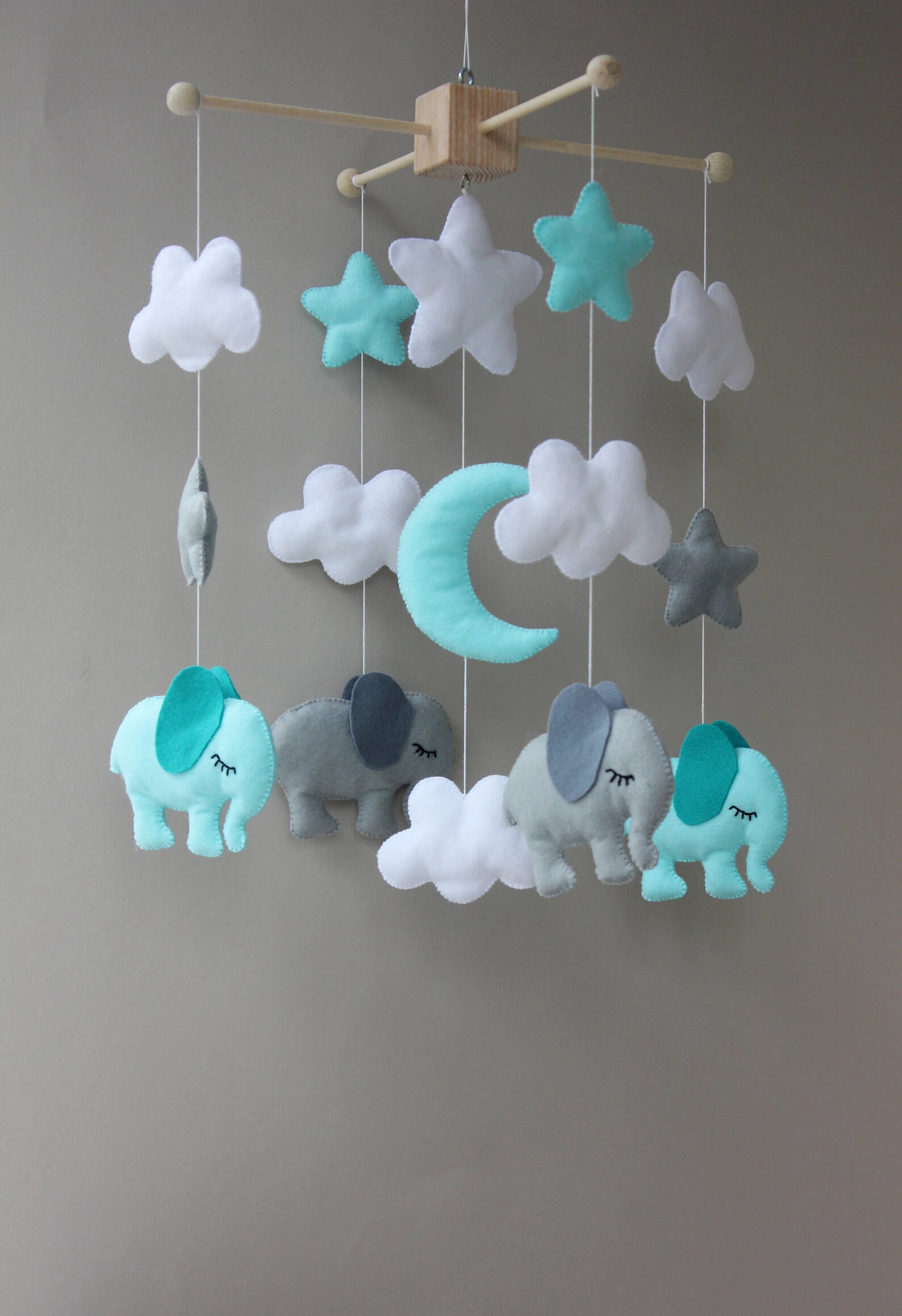 Elephant Baby Mobile, Elephant Crib Mobile, Elephant Nursery, Elephant ...