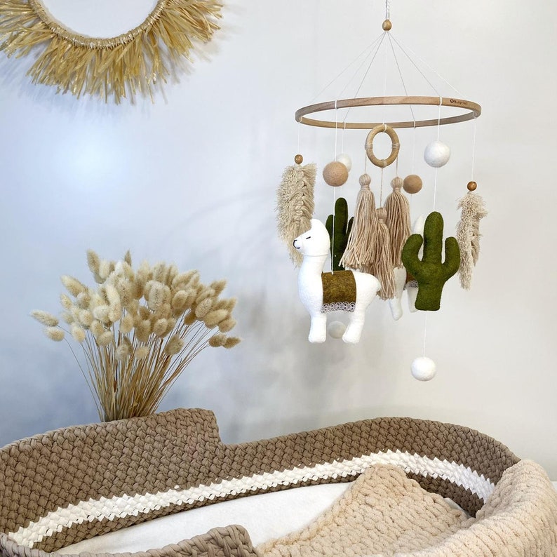 Llama Mobile Alpaca Mobile Macrame Mobile - Etsy