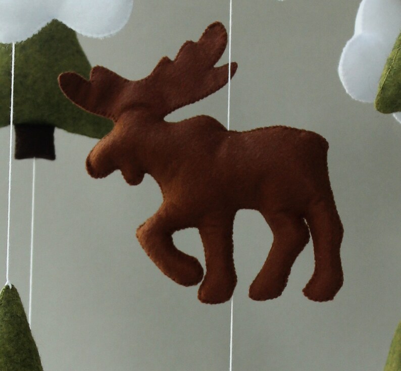 Baby Mobile, Moose Mobile, Woodland Mobile, Woodland Nursery Mobile ...
