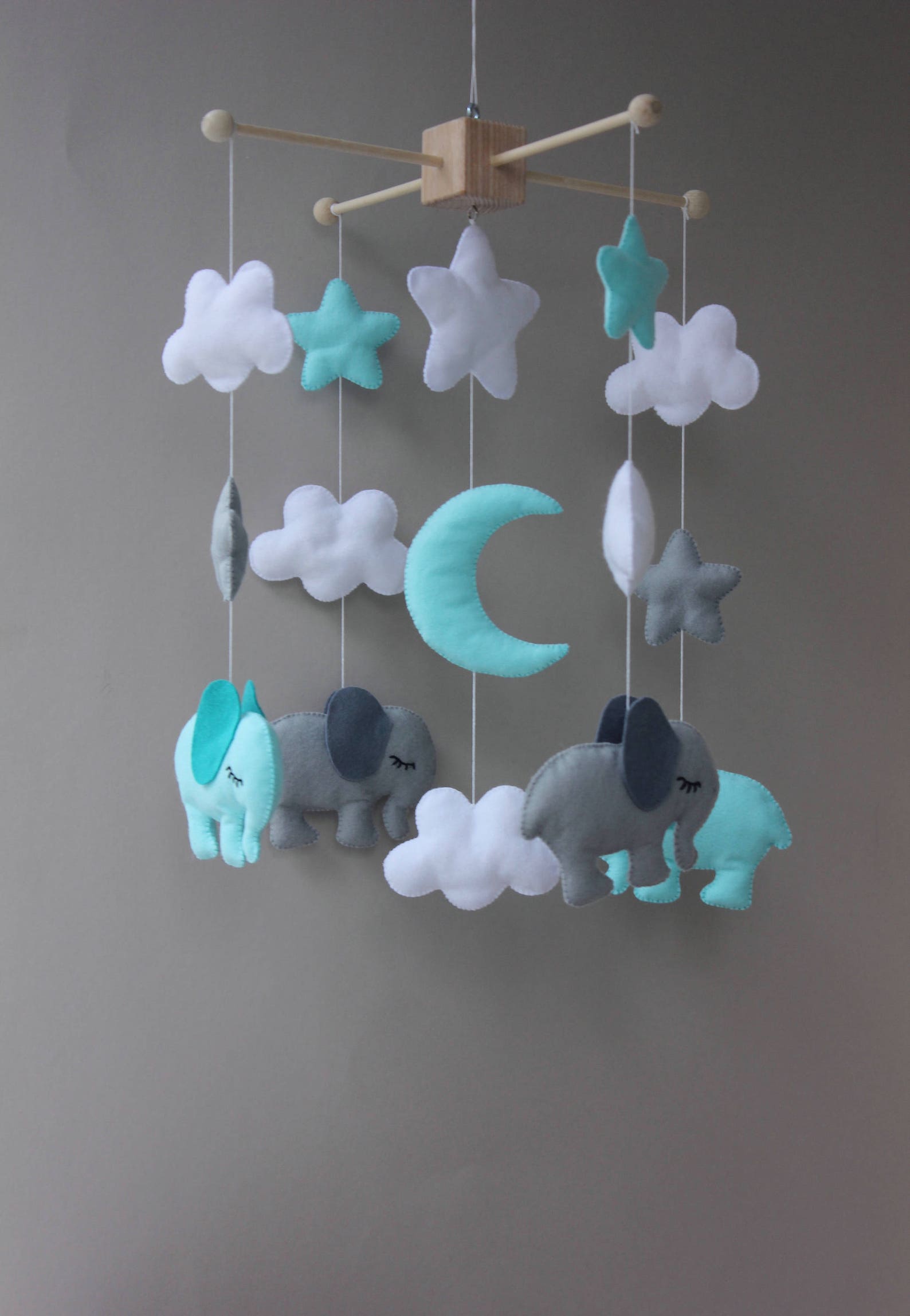 Elephant Baby Mobile, Elephant Crib Mobile, Elephant Nursery, Elephant ...