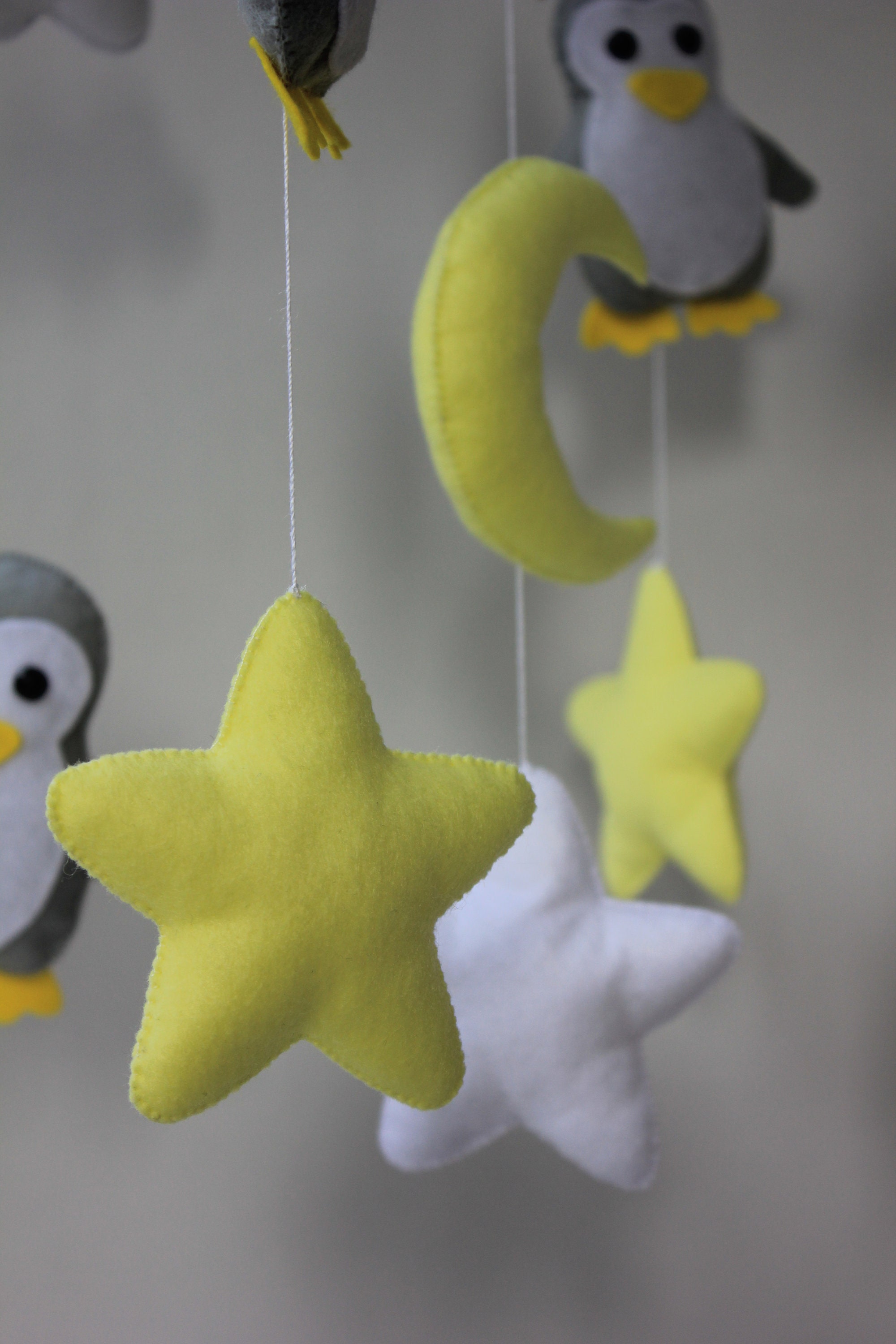 Nursery Mobile, Penguin Baby Shower, Winter Wall Decor, Penguin Baby ...