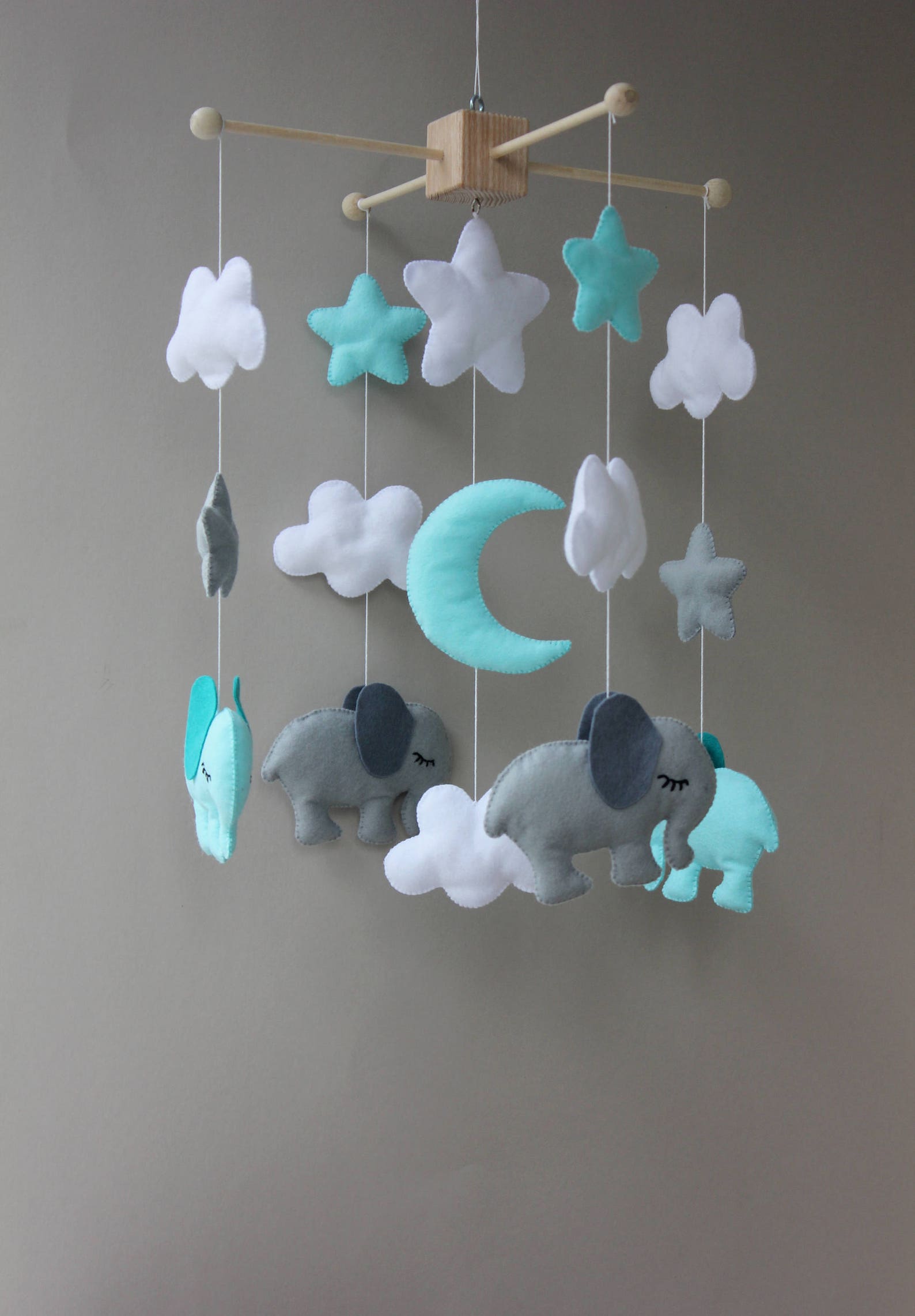 Elephant Baby Mobile, Elephant Crib Mobile, Elephant Nursery, Elephant ...