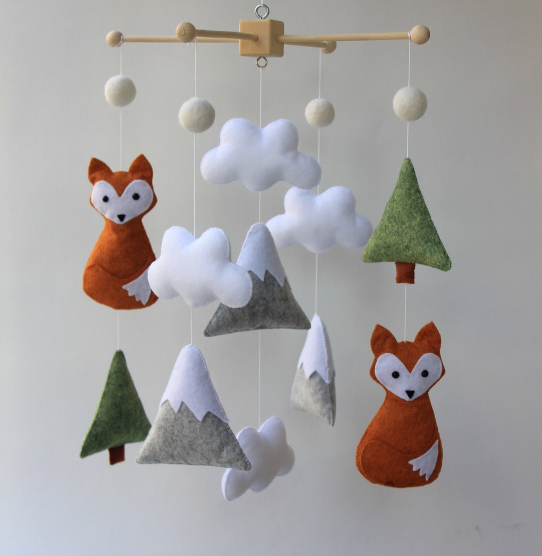 Baby Mobile, Woodland Mobile, Fox Baby Mobile, Woodland Nursery Decor ...