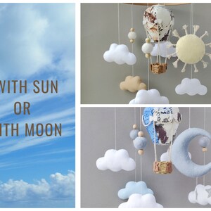 Hot Air Balloon Crib Mobile Adventure Nursery Design Travel - Etsy