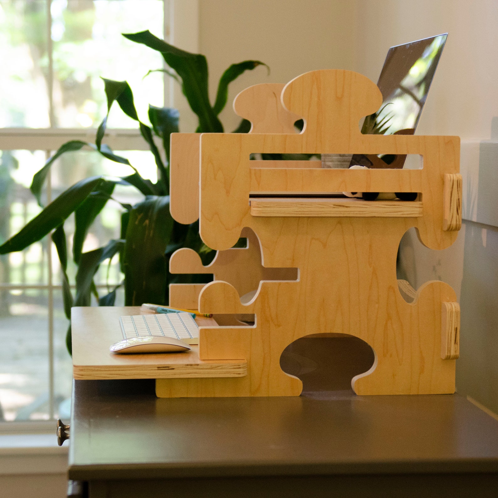 Stand up / Standing Desk for Home Office. Puzzle Designed | Etsy