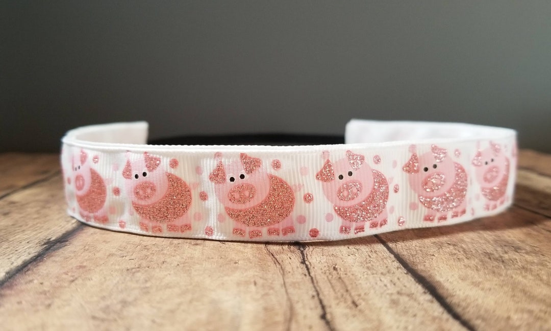 Pig Nonslip Headbands for Women, Button Headband Mask, Workout Headband ...