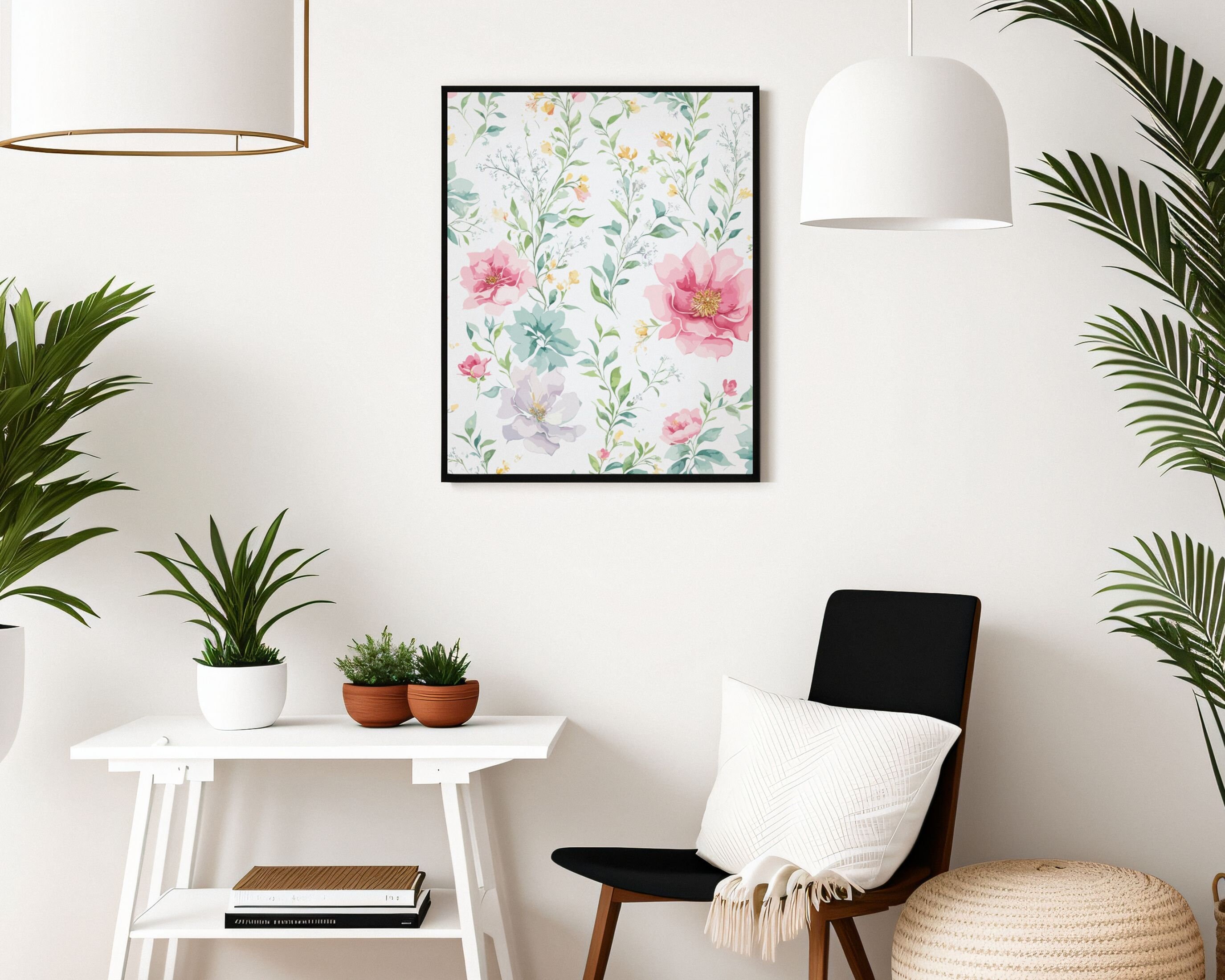 Printable Watercolor Print, Flower Wall Decor, Botanical Wall Art ...