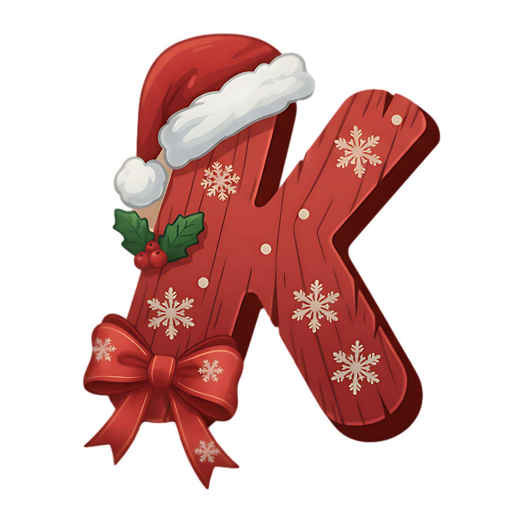 36 Vintage Christmas Alphabet Clipart Bundle PNG, Winter Letters ...