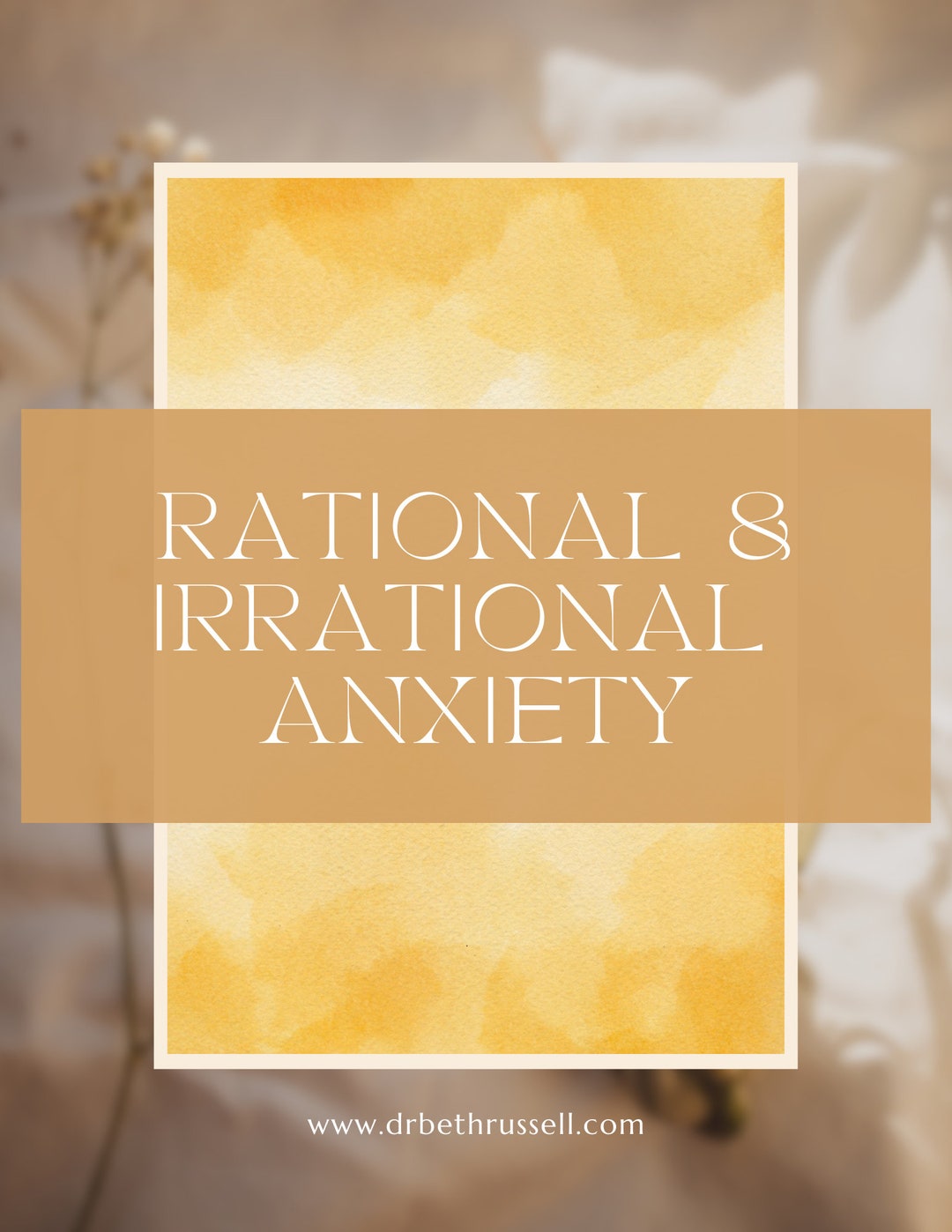 Rational & Irrational Anxiety Worksheet CBT Therapy - Etsy