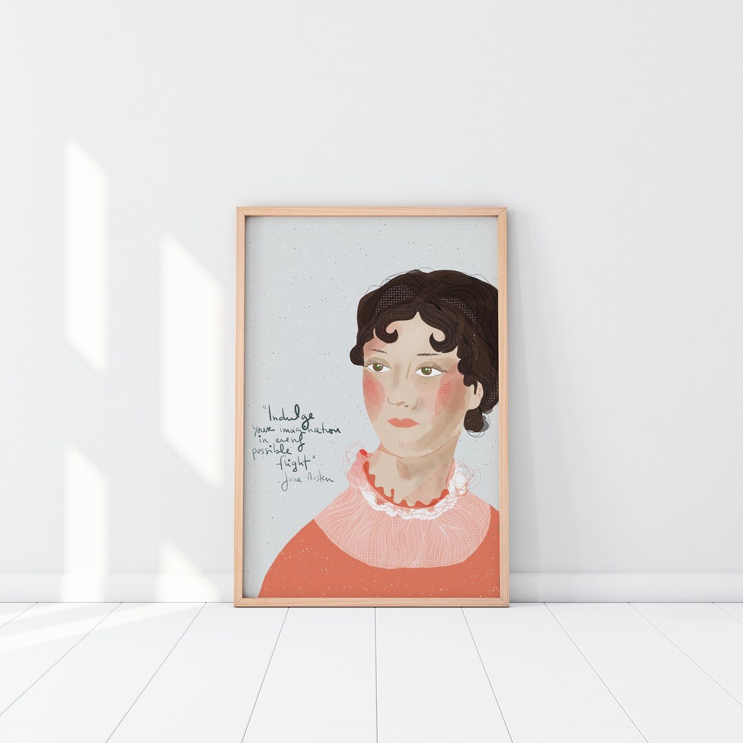 Jane Austen Art Print – Classic Literary Decor, Inspirational Quote ...