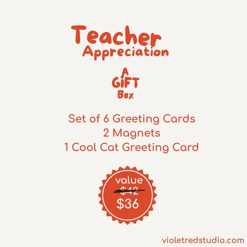 Teacher Appreciation Gift Box: Affirmation Cards & Fridge Magnets - Etsy