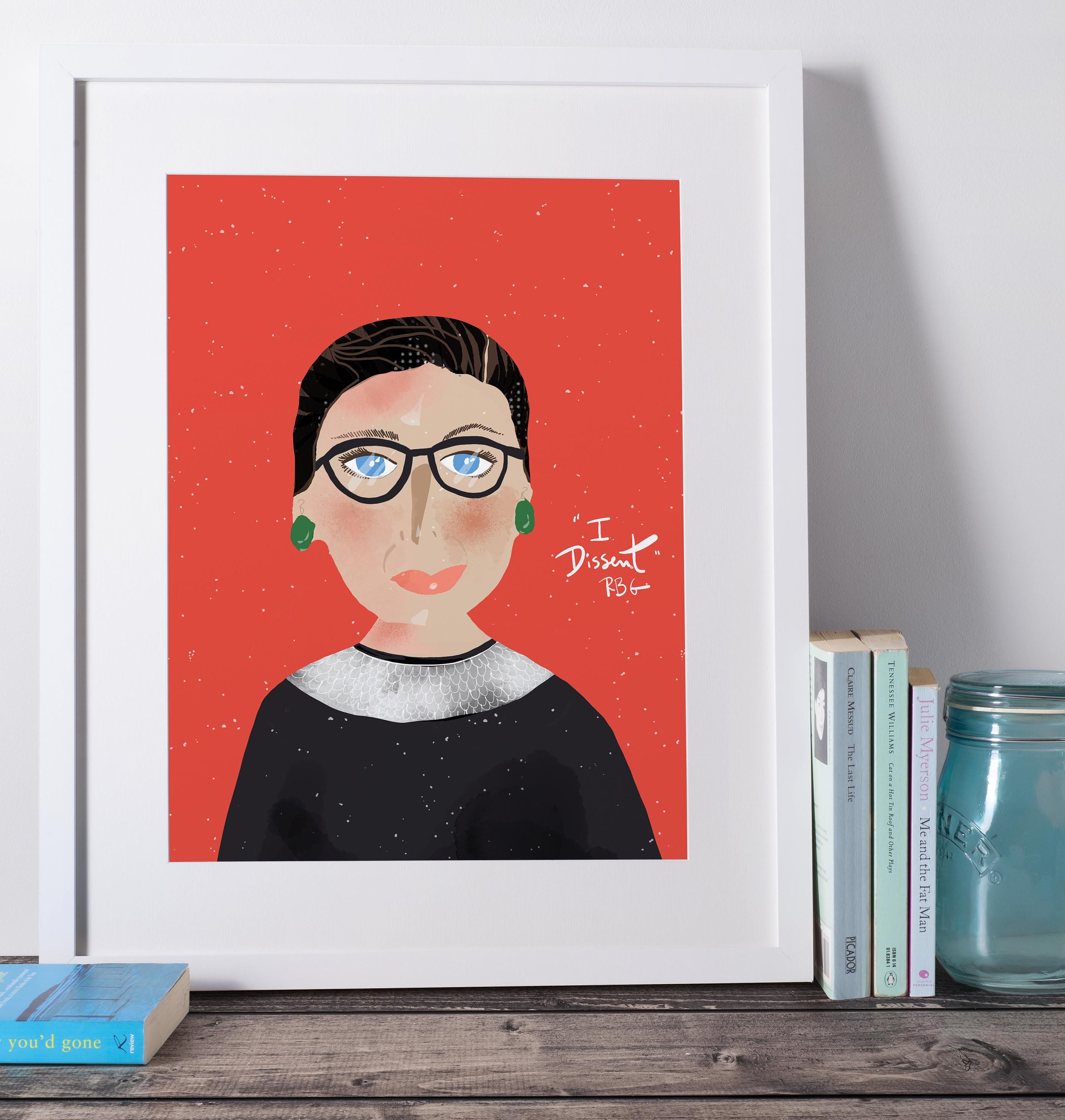 Ruth Bader Ginsburg Cartoon Portrait Notorious RBG Print for | Etsy