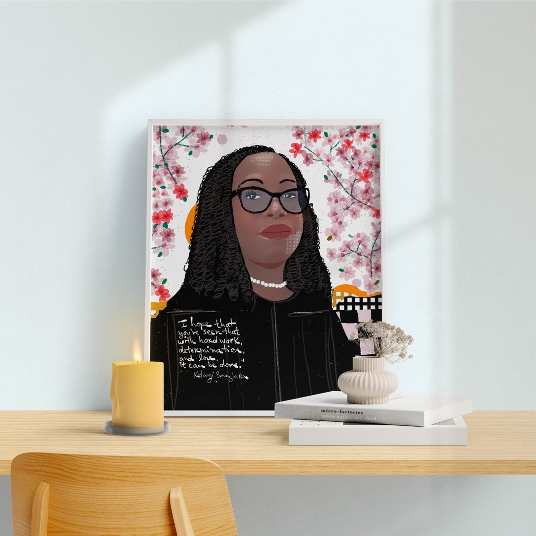 Ketanji Brown Jackson Art Print: Inspiring Female Lawyer Gift, Law ...