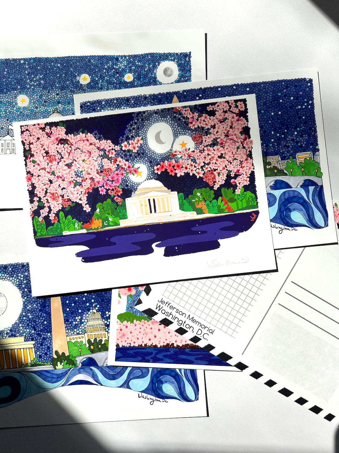 Washington DC Farewell Gift: Set of 4 Postcards Featuring City ...