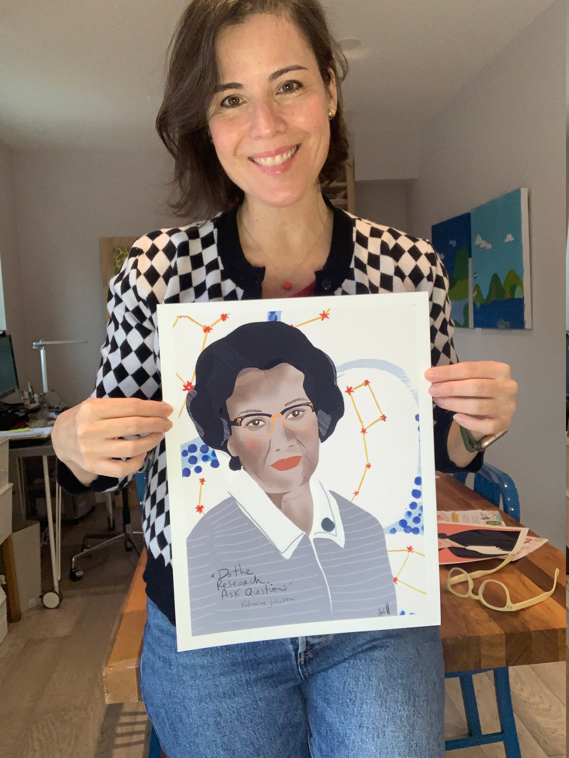 Katherine Johnson STEM Icon Art Print: Inspirational Wall Decor for ...