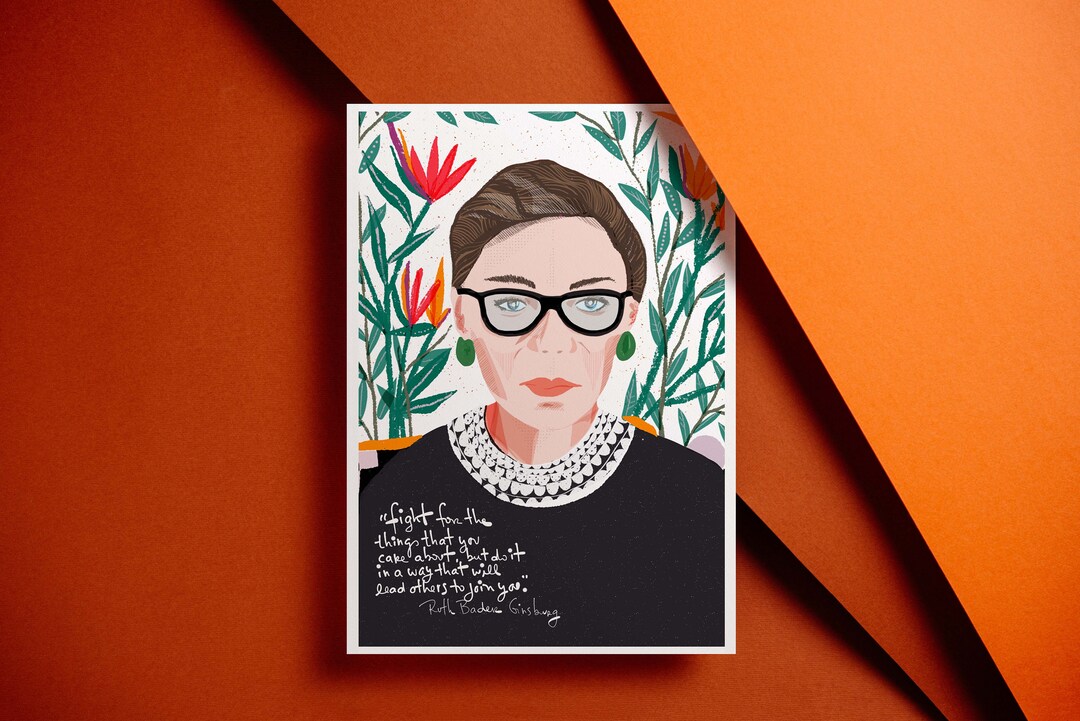 Notorious RBG Art Print Ruth Bader Ginsburg Portrait Cubicle - Etsy