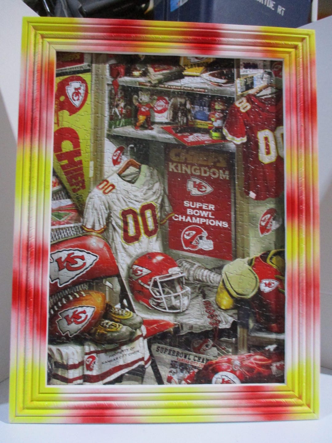 KC Chiefs Locker Room Puzzle With Custom Frame - Etsy