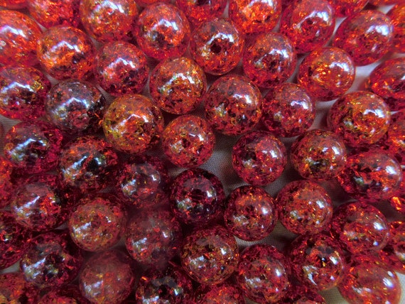 14mm 10 Cracked Marbles Fried Marbles 9/16 Red - Etsy