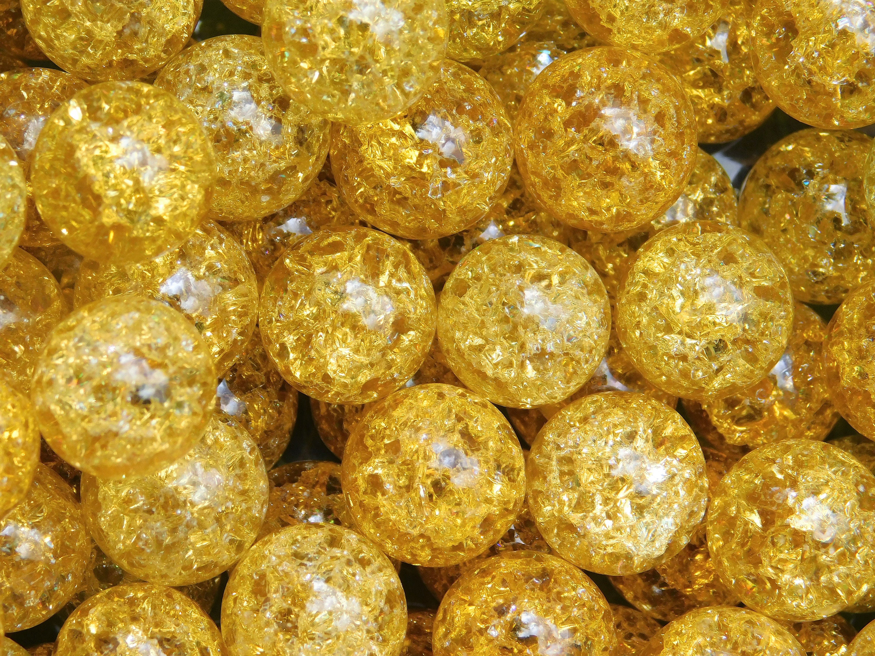 14mm 10 Cracked Marbles Fried Marbles 9/16 Golden - Etsy