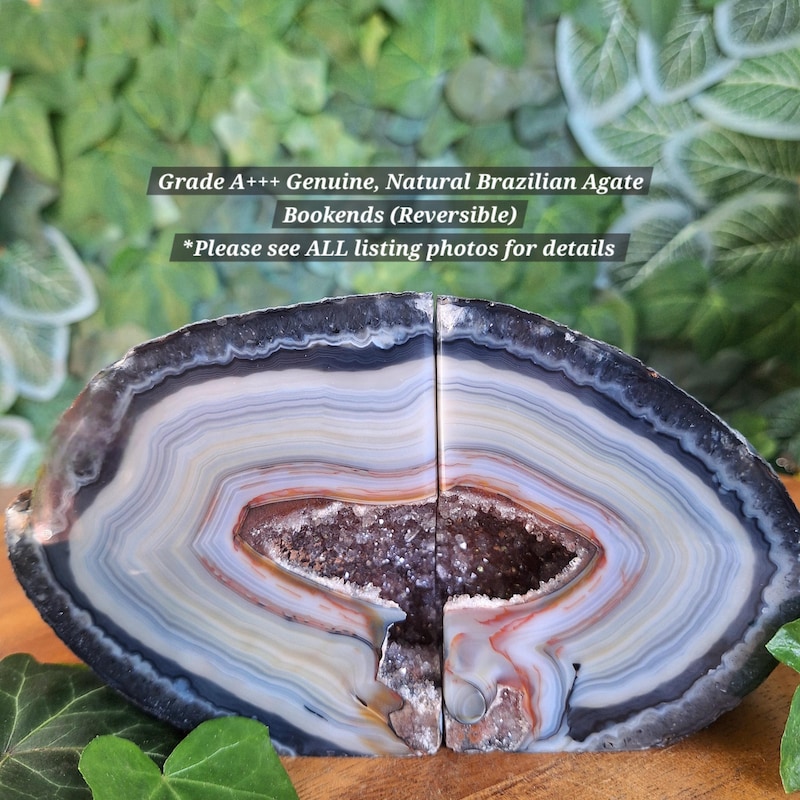 Brazilian Agate Bookends - Etsy