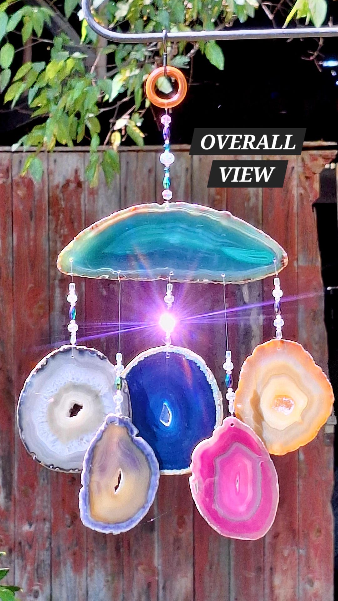 Wind Chime, Sun Catcher, Suncatcher, Agate Windchime, Agate, Suncatcher ...