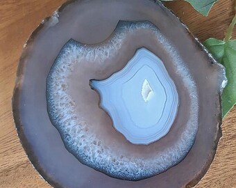 Agate Trivet With Cork Bottom, Stone Trivet, Rock Trivet, Mineral ...