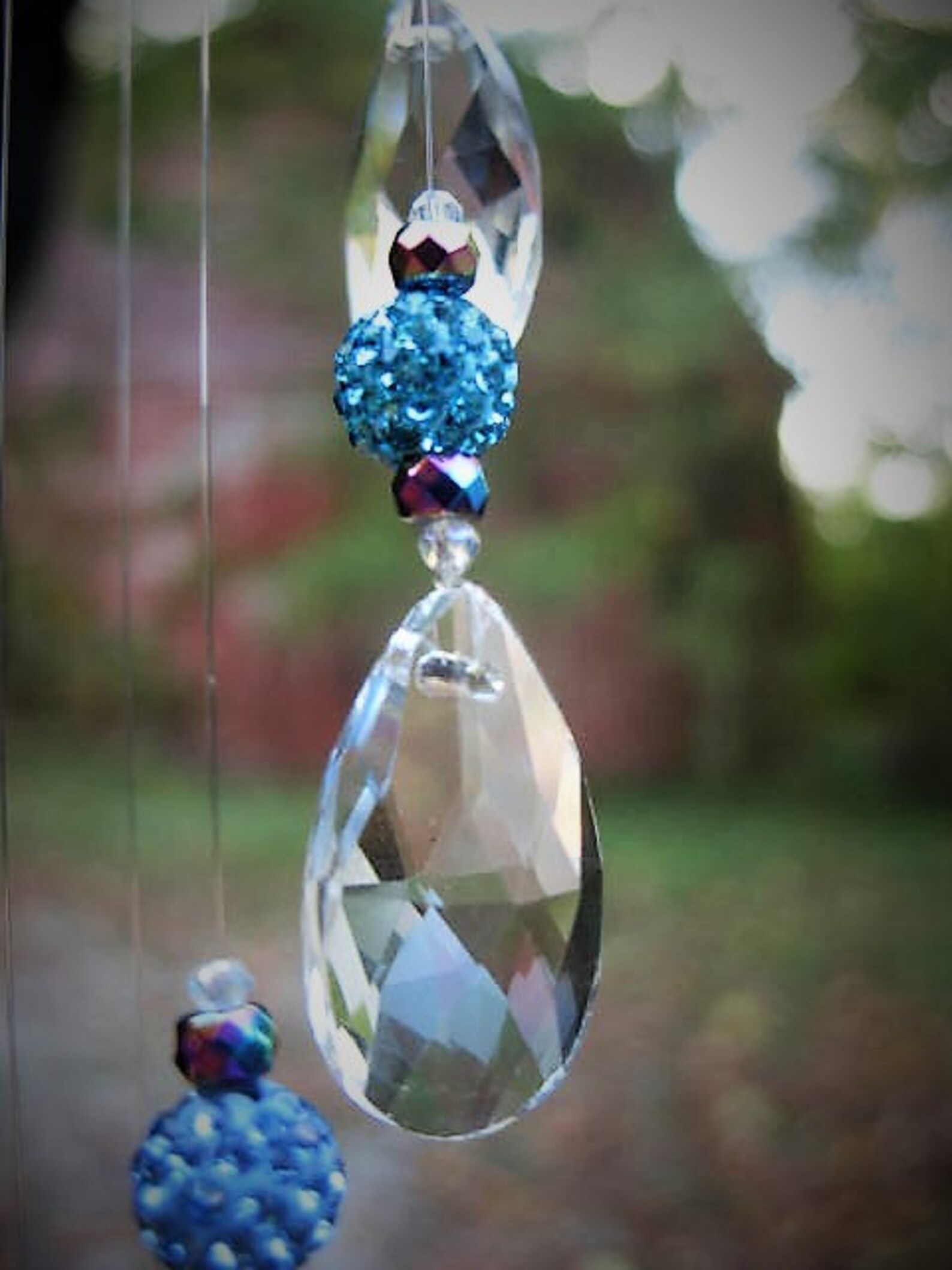 Mini Chandelier Crystal Windchime Style Suncatcher Multi | Etsy