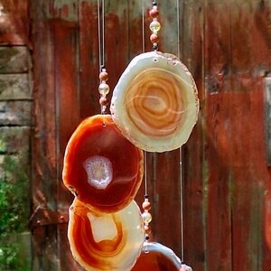 Windchime, Agate Wind Chime, Agate Windchime, Agate Suncatcher, Geode ...