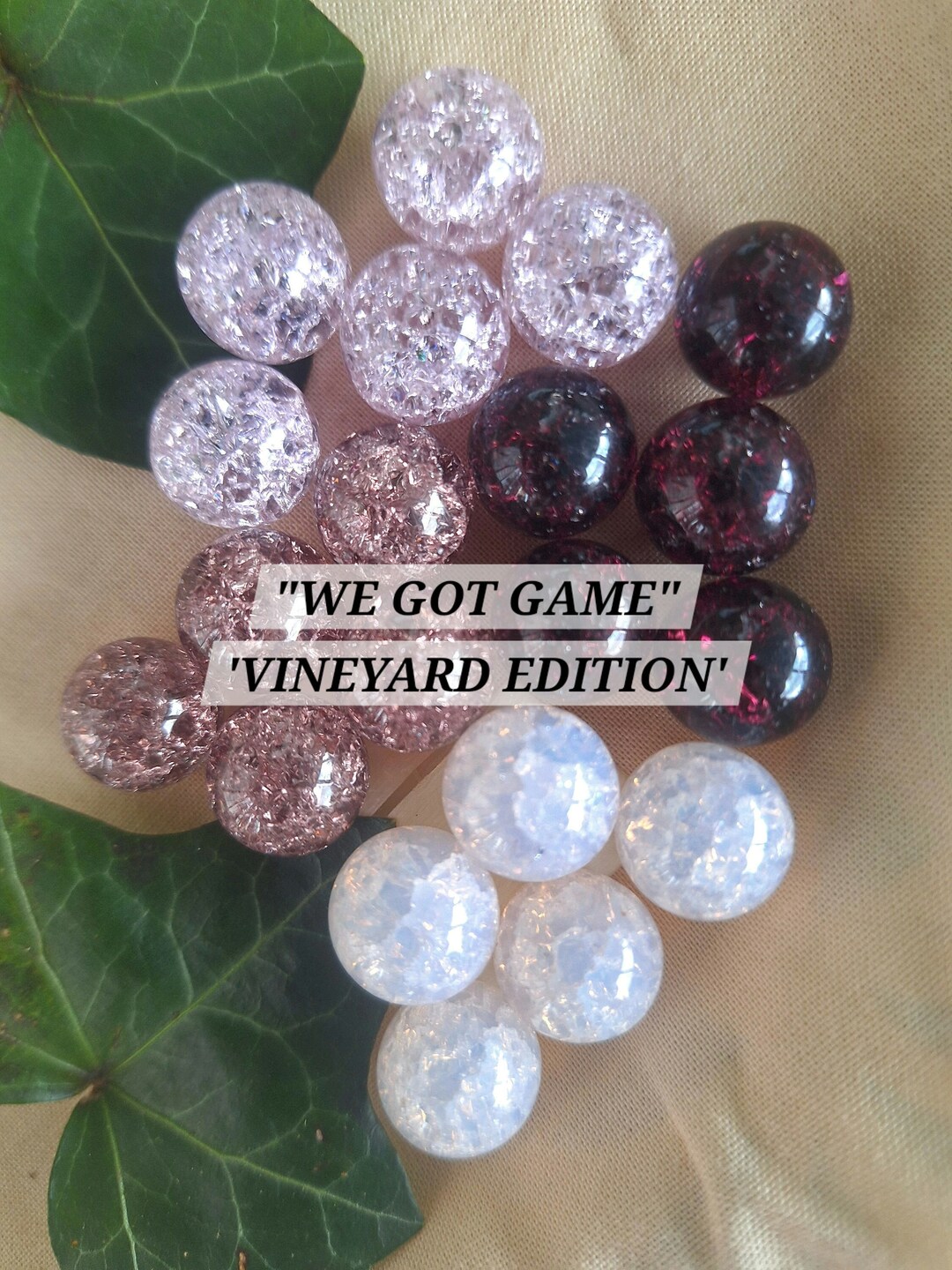 14mm - 20 Pcs. 'we Got Game' Vineyard Edition, Cracked Marbles, Fried ...