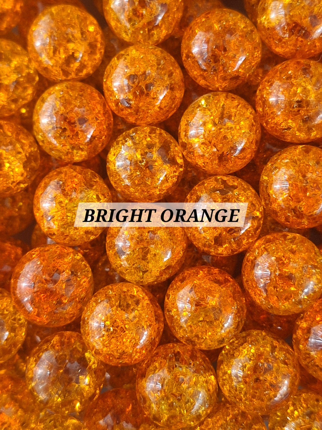 10 Fried Cracked Orange Marbles, 14mm /, Game Marbles, Glass Marbles ...