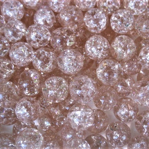 14mm 10 Cracked Marbles Fried Marbles Translucent Pink - Etsy