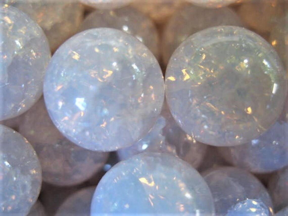 14mm 10 Cracked Marbles Fried Marbles Translucent Pink - Etsy