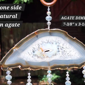 Agate Suncatcher, Glass Window Suncatcher, Metaphysical Suncatcher ...
