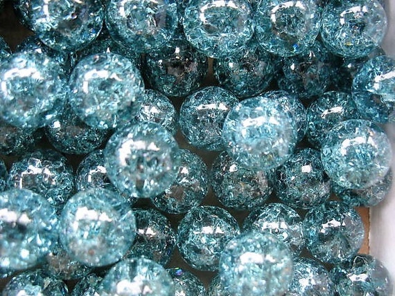 14m 10 Cracked Marbles Fried Marbles Blue Teal Cracked | Etsy