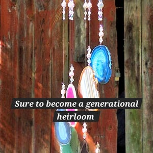 Windchime, Indoor/outdoor Suncatcher, Suncatcher, Agate Windchime ...