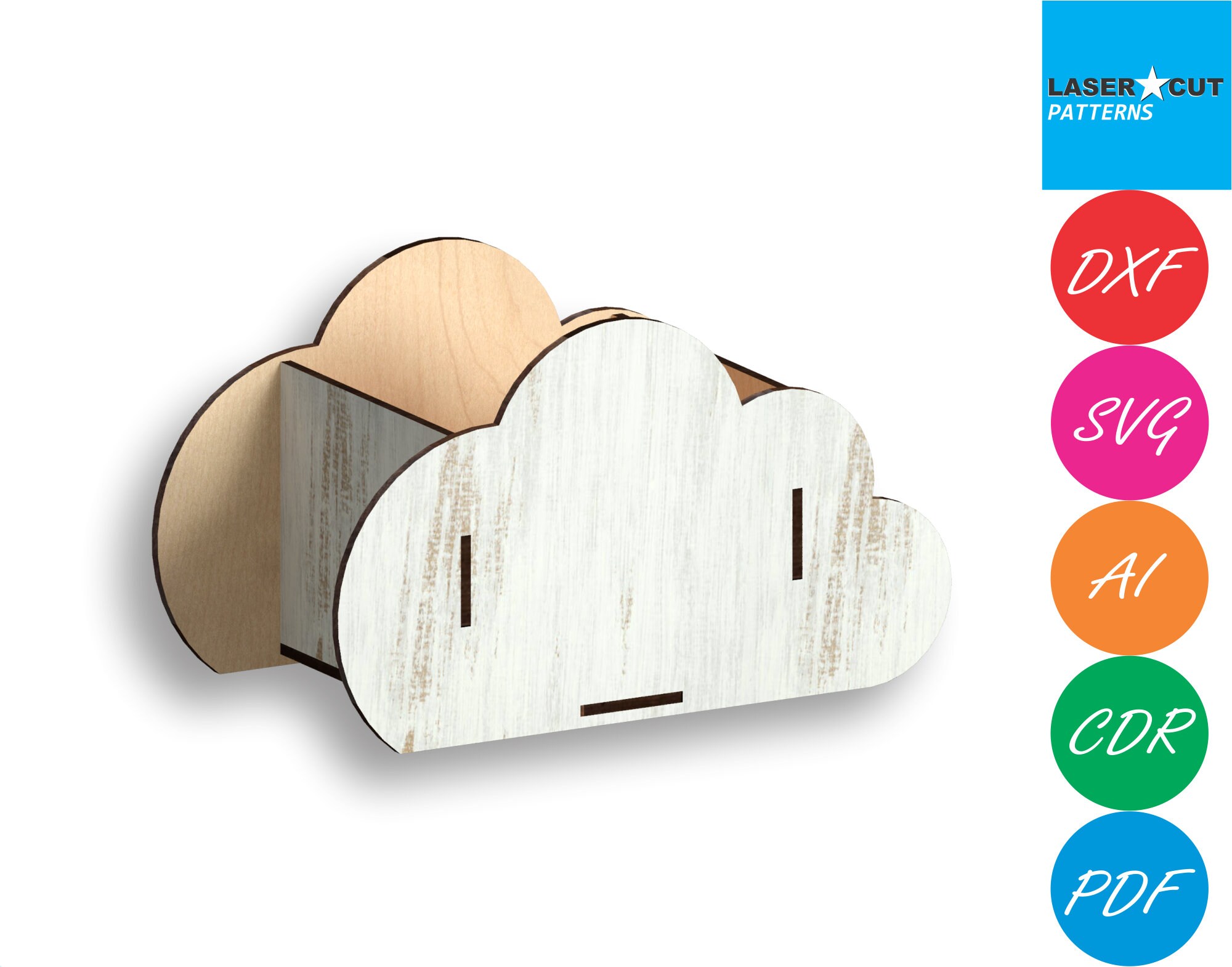 Cloud Box Pattern Vector for Laser Cutting CNCsvglaser cut | Etsy