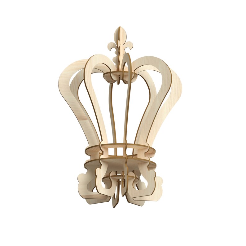 King Crown Centerpiece Laser Cut Files | Etsy