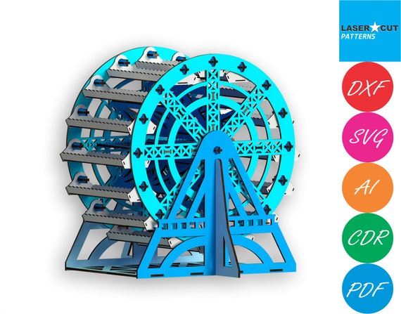 Candy Ferris Wheellaser Cut Files Laser Cut Template Vector | Etsy