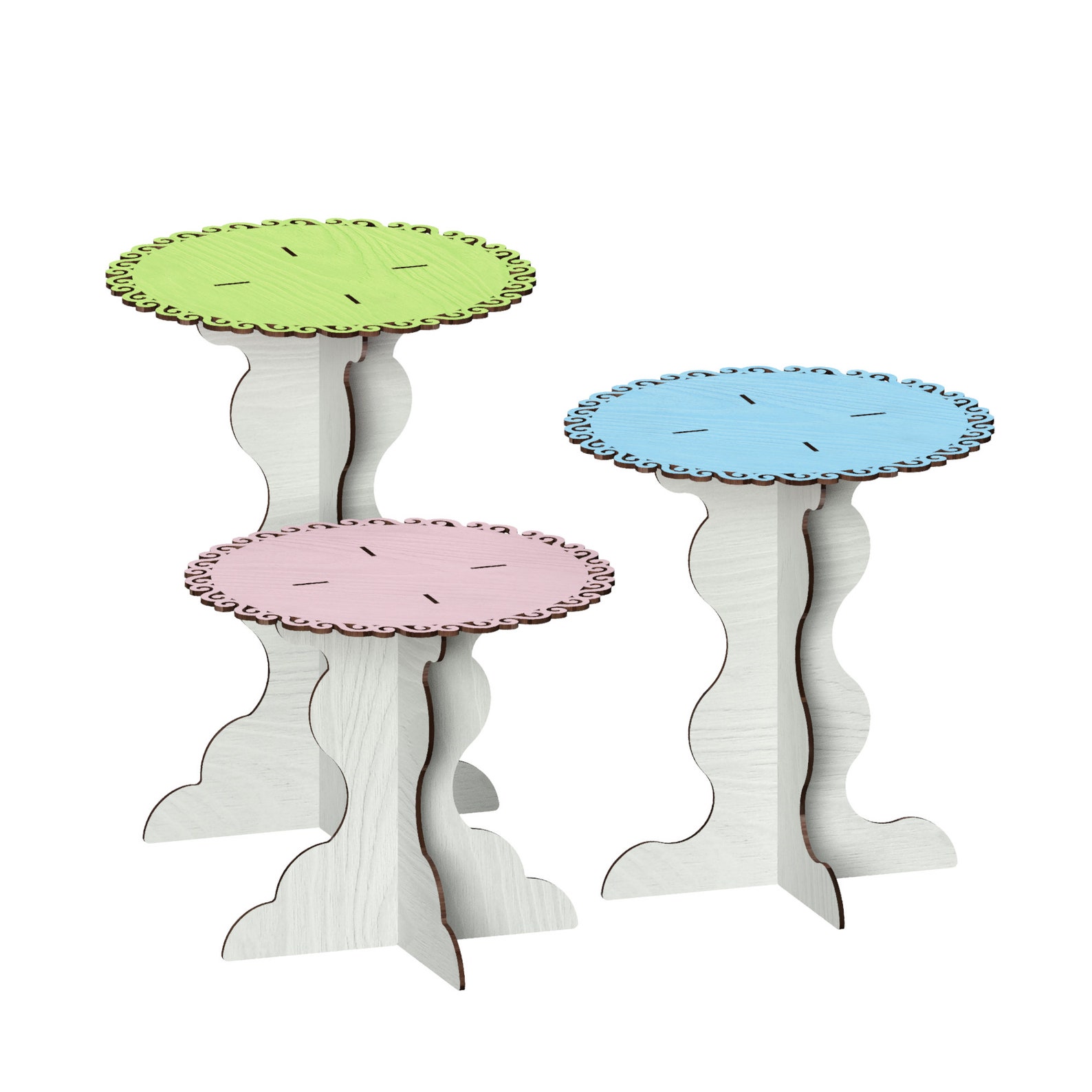 3 Pack Tableslaser Cut Files Laser Cut Template Vector for | Etsy