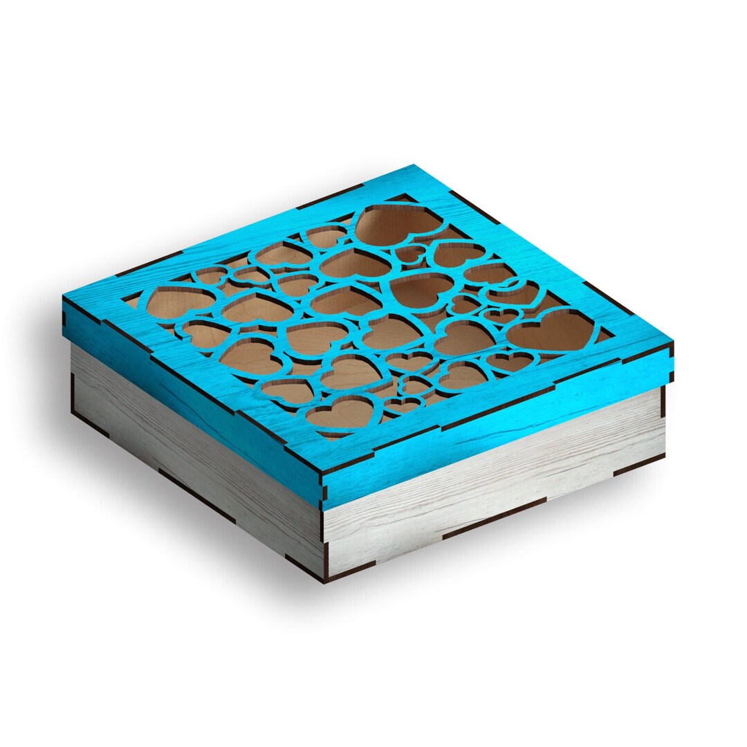 Heart Box, Laser Cut Files - Svg+dxf+pdf+ai+cdr+eps - Laser Files ...
