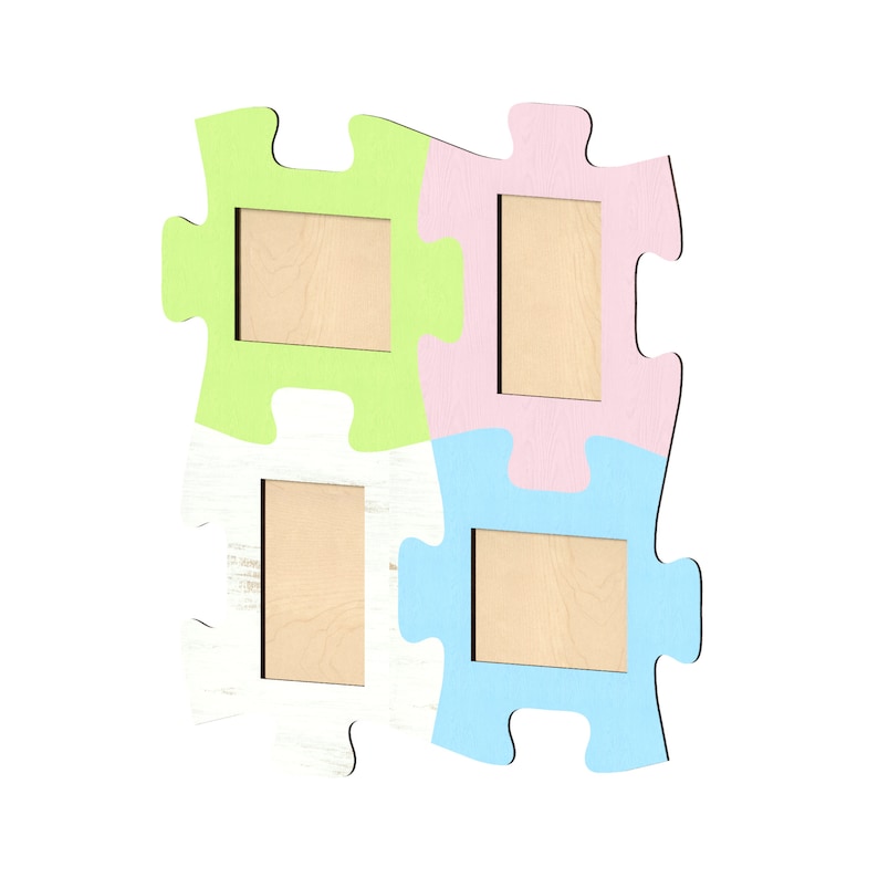 Puzzle Picture Frame Laser Cut Files Svgdxfpdfaicdreps | Etsy