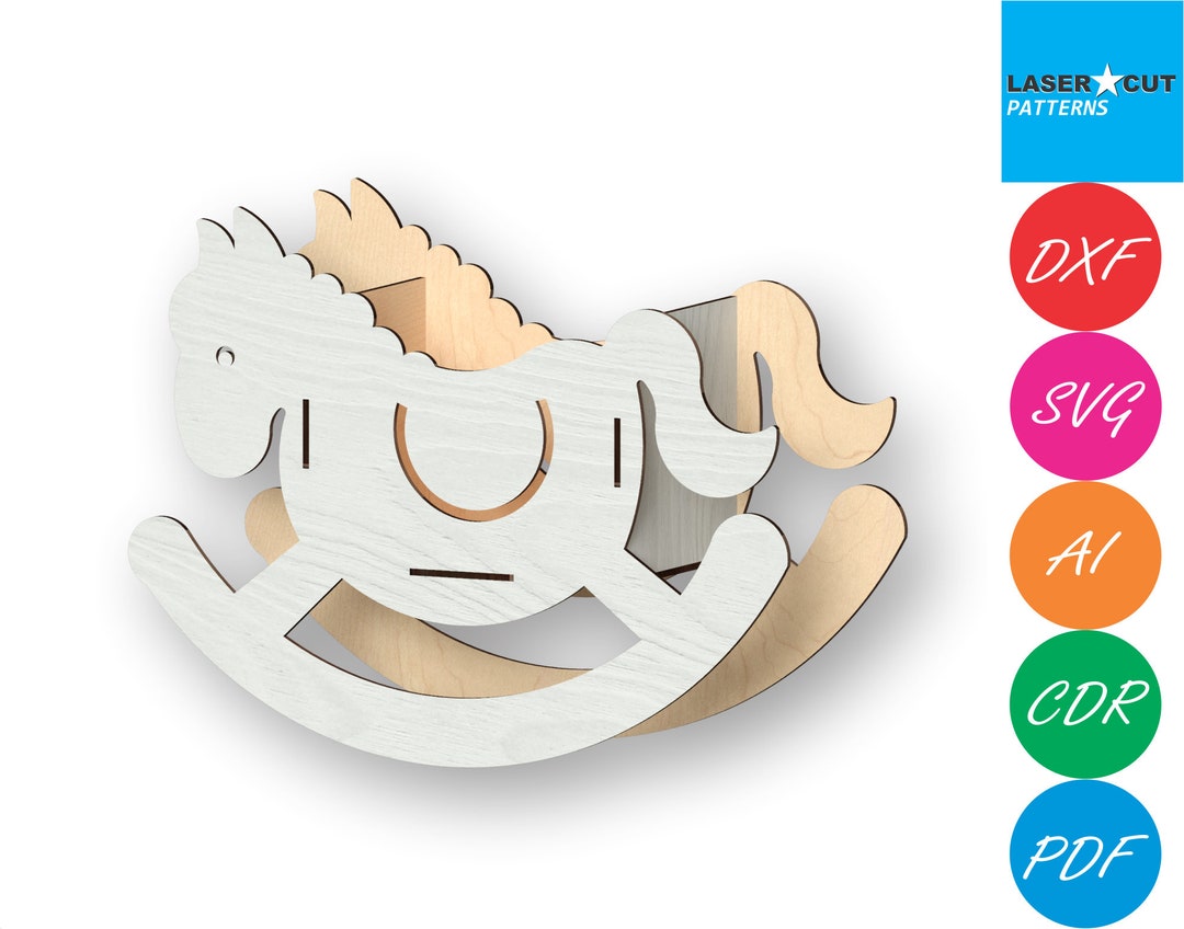 Rocking Horse Boxlaser Cut Files Laser Cut Template Vector - Etsy