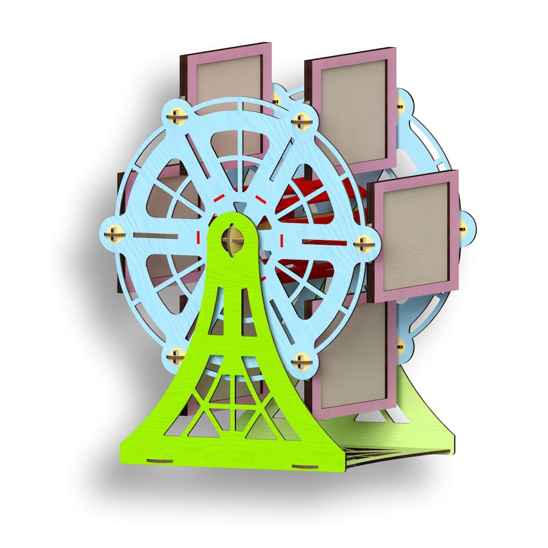 Photo Album Ferris Wheel, Laser Cut Files - Svg+dxf+pdf+ai+cdr+eps ...