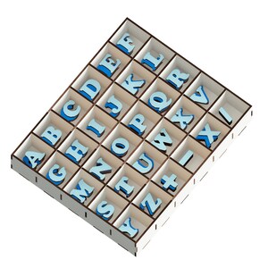 Alphabet Box, Laser Cut Files - Svg+dxf+pdf+ai+cdr+eps - Laser Files ...